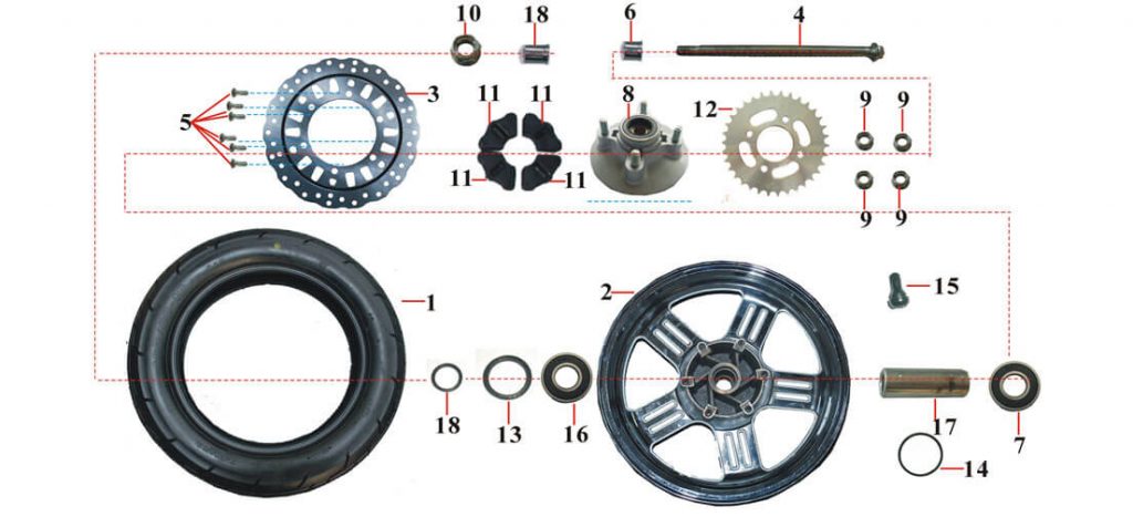 Outlaw Rear Wheel Axle - Hunter Motorcycles Indonesia