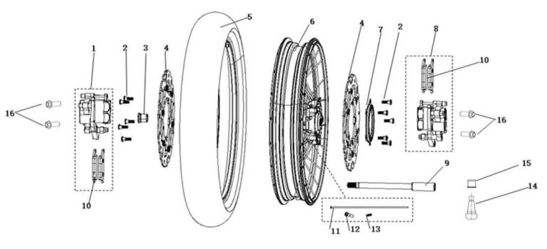 Wild Spoke wheel Assy front - Hunter Motorcycles Indonesia